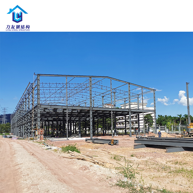 Two Story Metal Building Of Warehouse - Guangdong Liyou Steel Structure ...